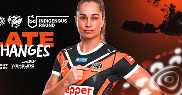 Late Changes: NRLW Round 7 vs Dragons | Wests Tigers
