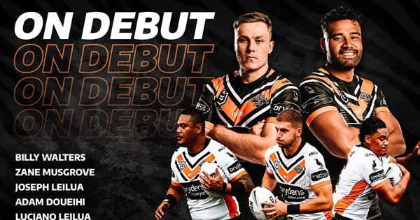 New faces set for Wests Tigers debuts | Wests Tigers