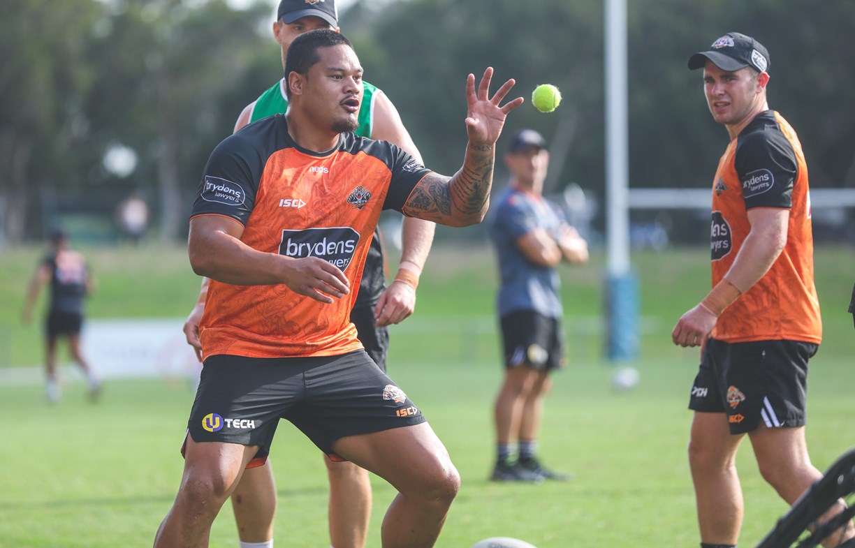 First look at Joseph Leilua in Wests Tigers colours! | Wests Tigers