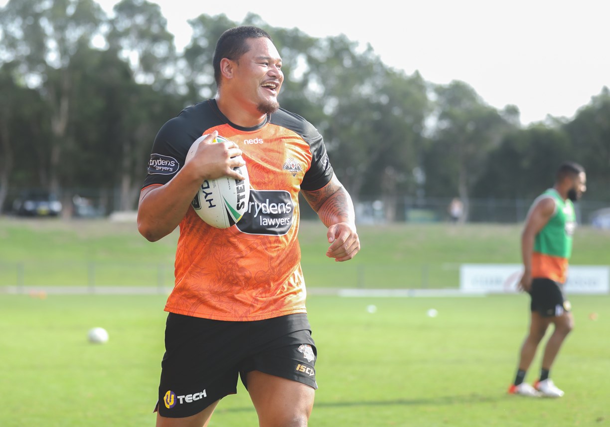 First look at Joseph Leilua in Wests Tigers colours! | Wests Tigers