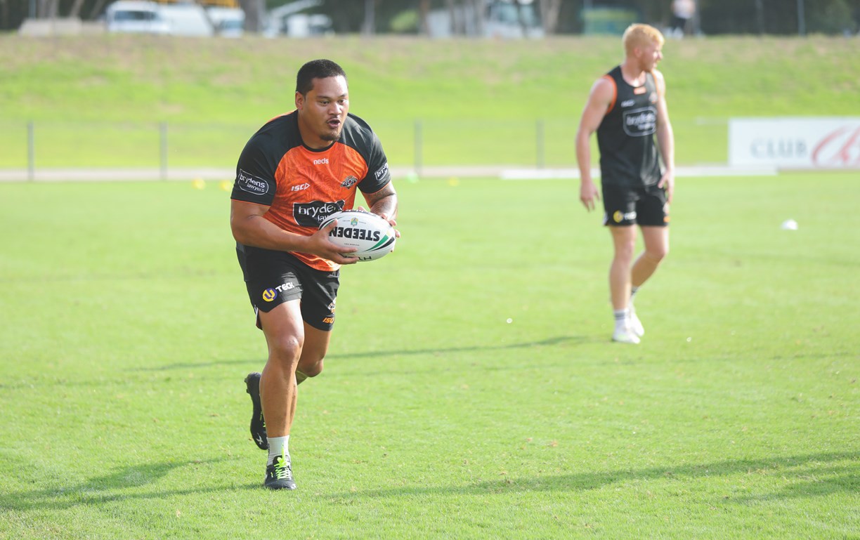 First look at Joseph Leilua in Wests Tigers colours! | Wests Tigers