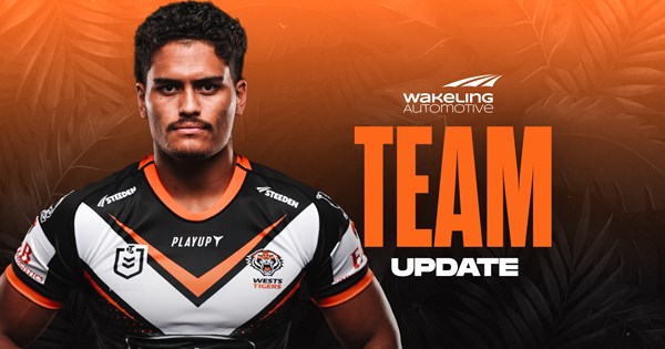 Team Update: Round 2 vs Newcastle Knights | Wests Tigers