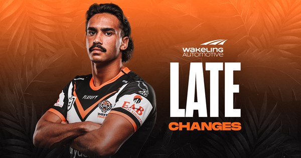 Wests Tigers team line-up round 24 match vs Warriors | Wests Tigers