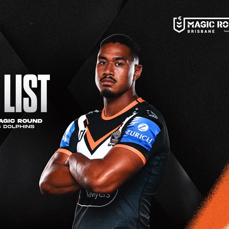 Team Lists: Wests Tigers v Penrith | Wests Tigers